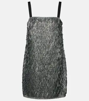 Dolce & Gabbana Embellished Minidress - Silver