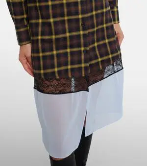 Coperni Checked Shirt Dress - Multicoloured