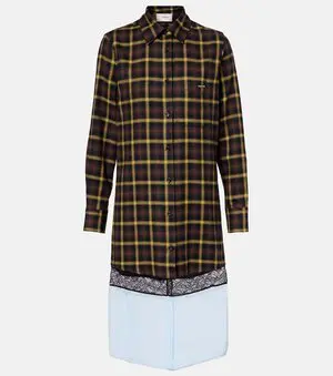 Coperni Checked Shirt Dress Multicoloured