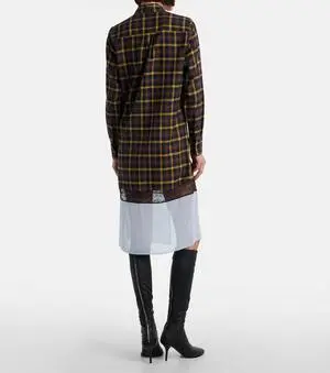 Coperni Checked Shirt Dress - Multicoloured