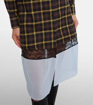 Coperni Checked Shirt Dress - Multicoloured
