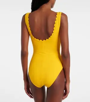 KARLA COLLETTO Ines Scalloped Swimsuit - Yellow