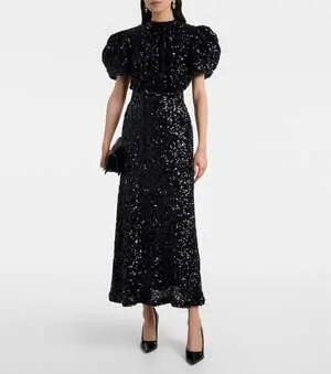 ROTATE BY BIRGER CHRISTENSEN Sequined Cocktail Dress