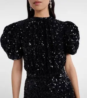 ROTATE BY BIRGER CHRISTENSEN Sequined Cocktail Dress