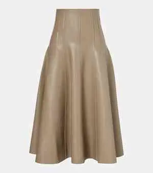 Norma Kamali Flared Midi Skirt