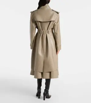 Norma Kamali Coated Trench Coat - Beige