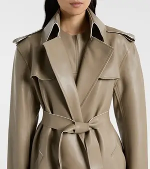 Norma Kamali Coated Trench Coat - Beige
