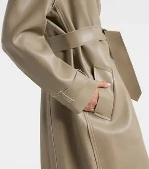 Norma Kamali Coated Trench Coat - Beige