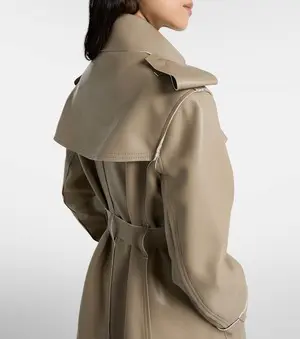 Norma Kamali Coated Trench Coat - Beige