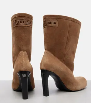 Balenciaga Fargo 80 Suede Ankle Boots