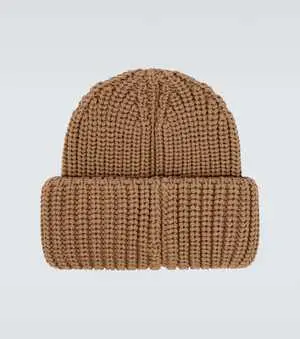 Moncler Logo Ribbed-knit Virgin Wool Beanie