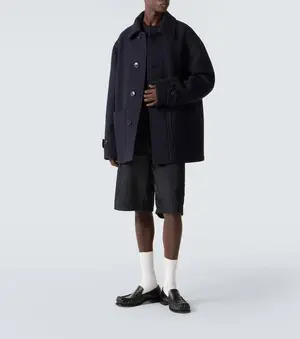 Dries Van Noten Wool And Cotton Buttoned Coat