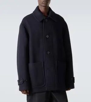Dries Van Noten Wool And Cotton Buttoned Coat