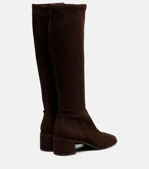 Tory Burch Cap-toe Suede Knee-high Boots