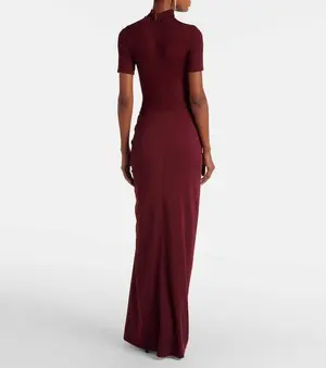 Christopher Esber Gathered Ribbed-knit Gown