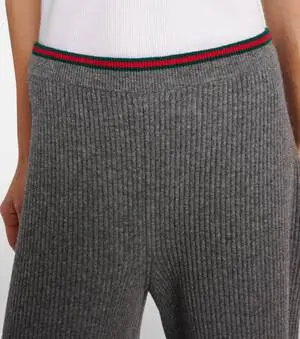 Gucci Ribbed-knit Wool-blend Pants
