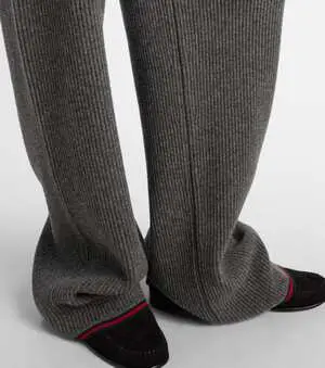 Gucci Ribbed-knit Wool-blend Pants