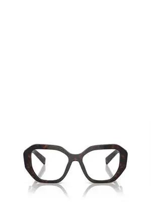 Prada Prada Eyewear Irregular Eyeglasses Brown