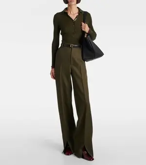Gucci Wide-leg Wool And Mohair Trousers