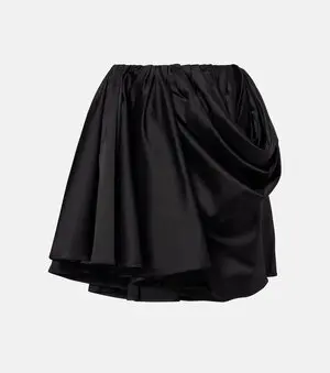 GANNI Draped Mini Skirt - Black
