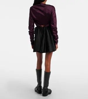GANNI Draped Mini Skirt - Black