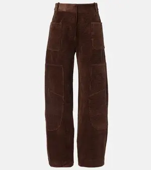 GANNI Cotton Corduroy Cargo Trousers