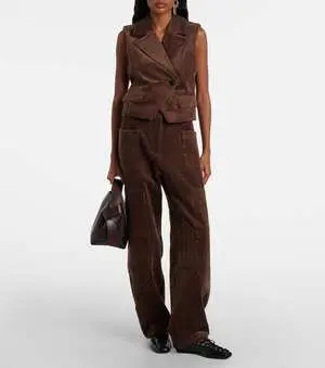 GANNI Cotton Corduroy Cargo Trousers