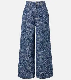 GANNI Tapestry Wide-leg Jeans
