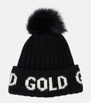 Goldbergh Logo Ribbed-knit Beanie - Black