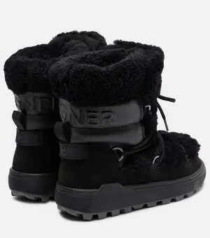 Bogner Chamonix Shearling-trimmed Suede Snow Boots - Black