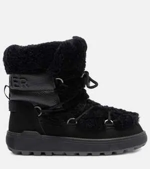 Bogner Chamonix Shearling-trimmed Suede Snow Boots - Black