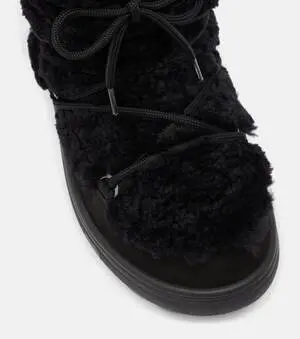 Bogner Chamonix Shearling-trimmed Suede Snow Boots - Black