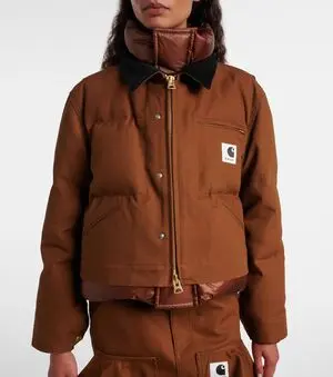 Sacai X Carhartt Cotton Canvas Down Jacket