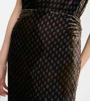 Dries Van Noten Printed Satin Maxi Skirt