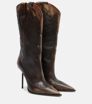 Paris Texas Lidia 105 Leather Mid-calf Boots