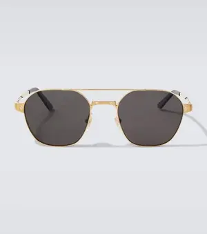 CARTIER Santos De Aviator Sunglasses - Gold