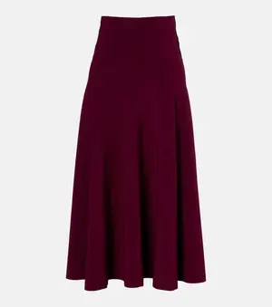 Norma Kamali High-rise Midi Skirt