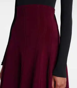Norma Kamali High-rise Midi Skirt