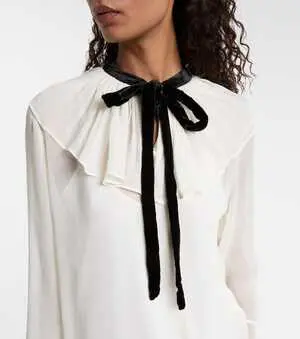 Polo Ralph Lauren Ruffled Tie-front Blouse