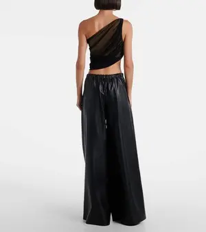Norma Kamali Asymmetric Draped Top