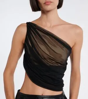 Norma Kamali Asymmetric Draped Top