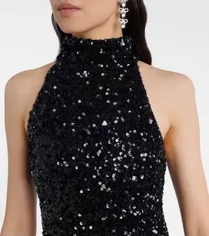 Remain Birger Christensen Ruffled Sequined Cocktail Dress