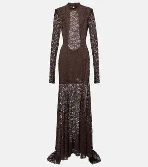 Remain Birger Christensen Open-back Floral Lace Gown