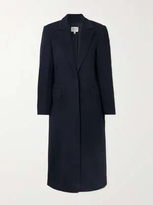 TWP Mattie Wool-blend Twill Coat - Navy