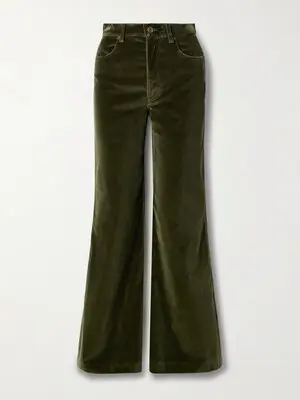 Women's Velvet Flared Pants
