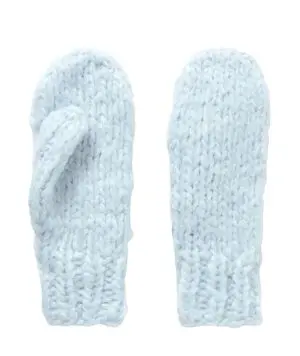 Suzie Kondi Mire Ribbed Cashmere Mittens - Blue