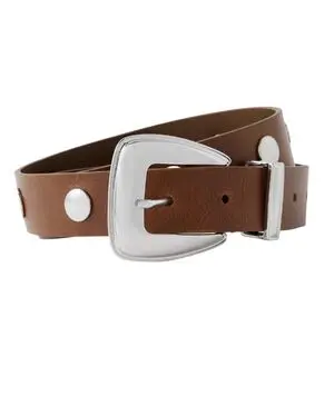 THE FRANKIE SHOP Perth Studded Leather Belt - Brown