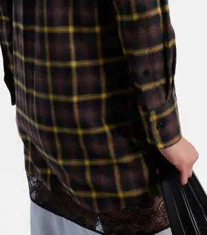 Coperni Checked Shirt Dress - Multicoloured