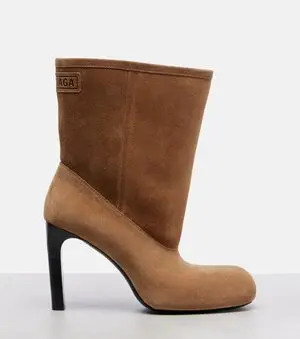 Balenciaga Fargo 80 Suede Ankle Boots