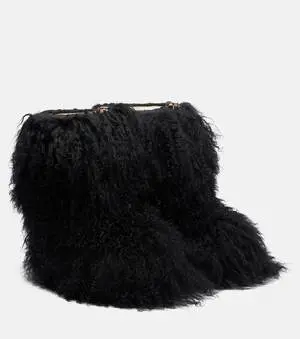 Bogner Les Arcs Shearling Snow Boots - Black